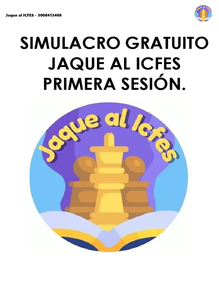 Primera Sesión Simulacro Gratuito 2024 Jaque Al Icfes | PDF