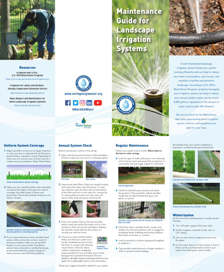 Maintenance Guide Irrigation - 2019 | PDF | Irrigation | Environmental Engineering