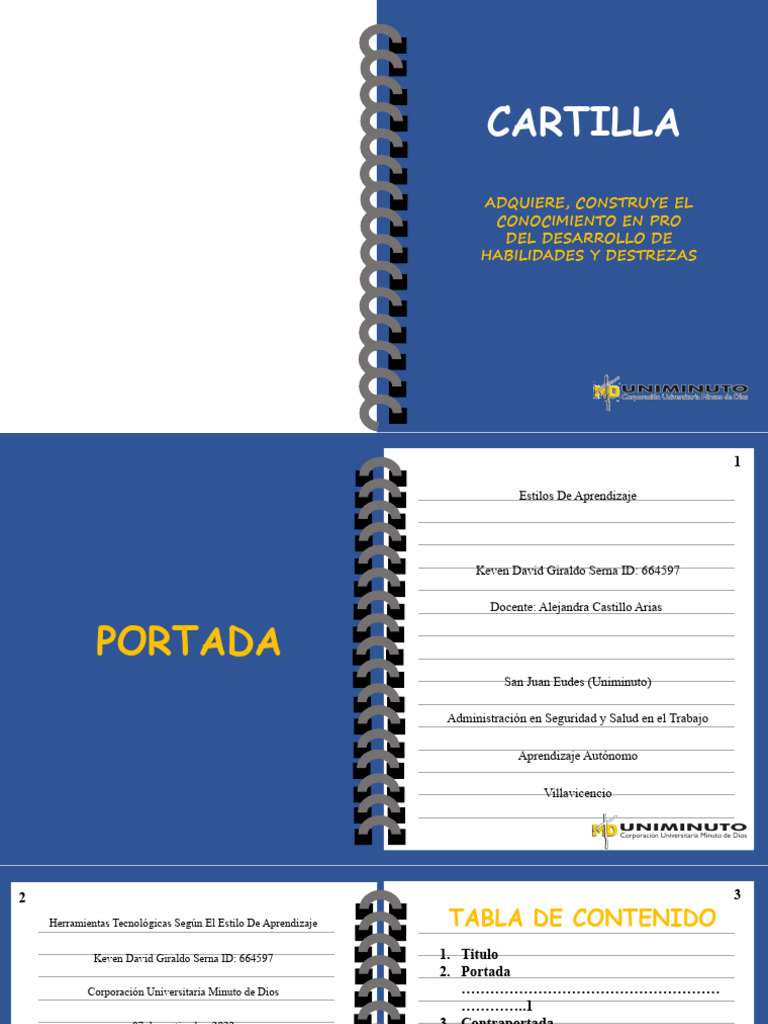 Cartilla Estilos de Aprendizaje | PDF | Microsoft Office | Aprendizaje