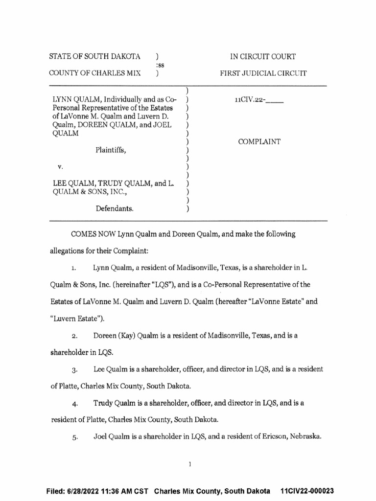Lee Qualm Conversion Lawsuit | PDF