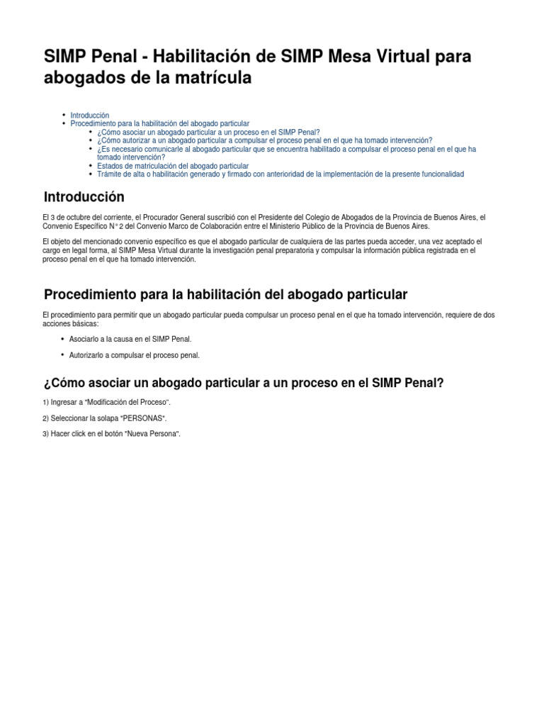 Manual MESA VIRTUAL SIMP | PDF | Procedimiento Criminal