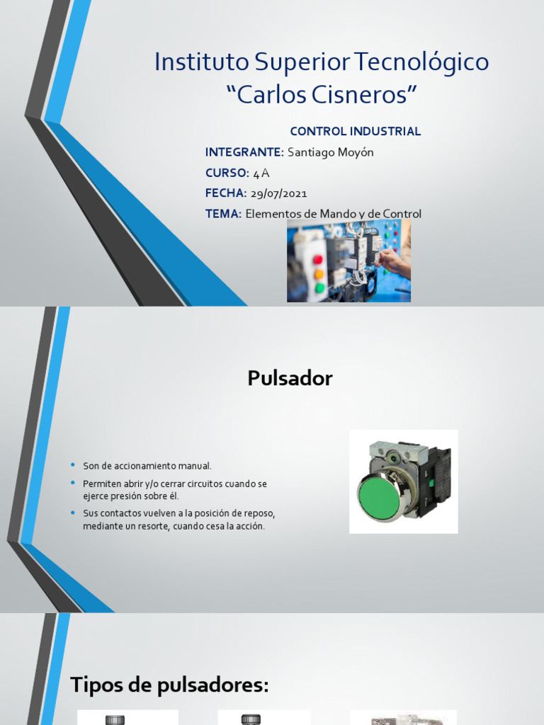 Exposicion Elementos de Mando y Control | PDF | Corriente eléctrica ...