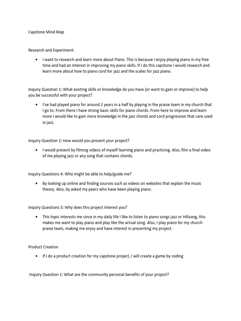 Capstone Mind Map | PDF | Computer Programming | Knowledge