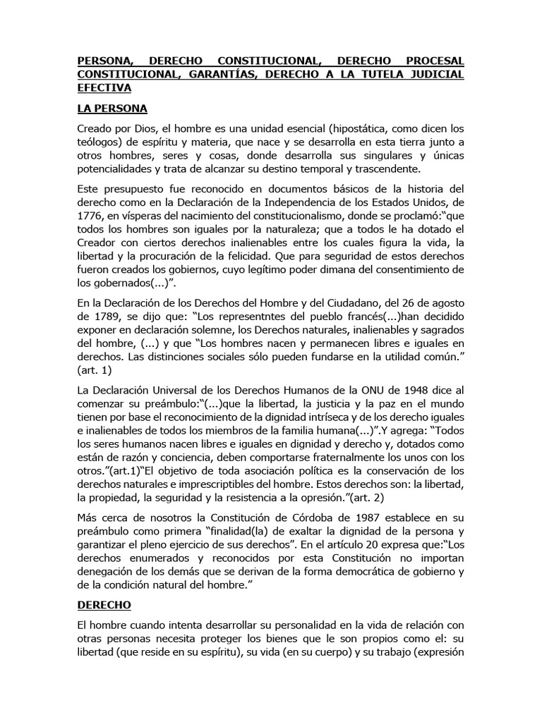 Tema 1 (Lectura Complementaria) | PDF | La Ley natural | Constitución