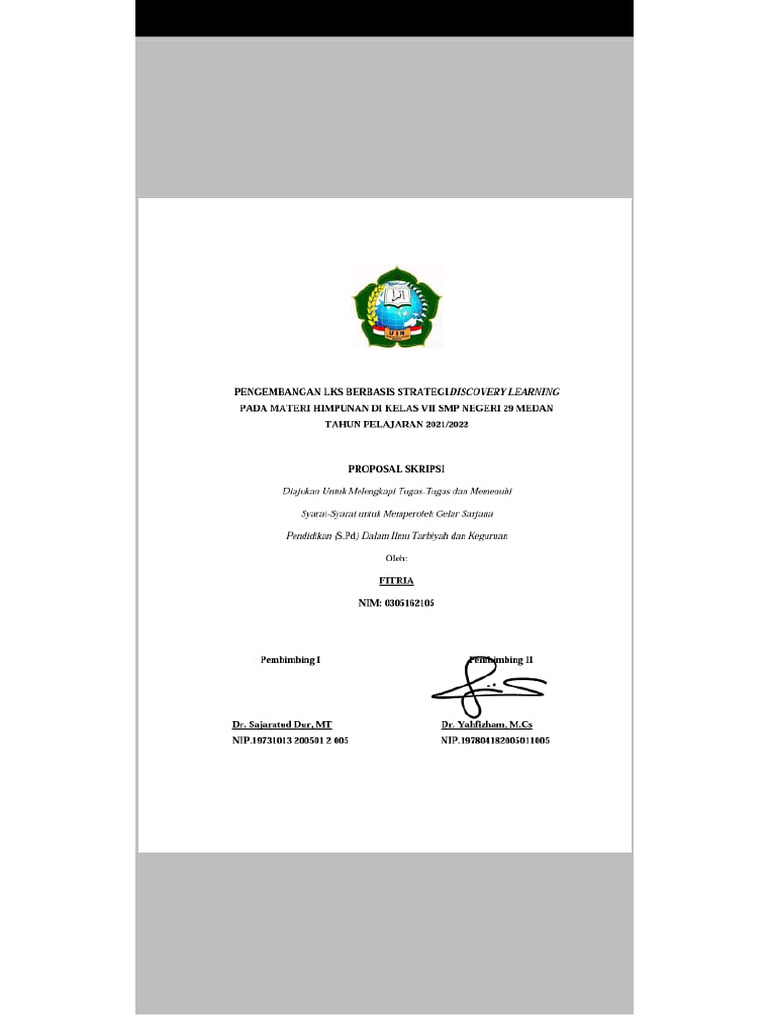 Syarat Sempro (FITRIA) | PDF