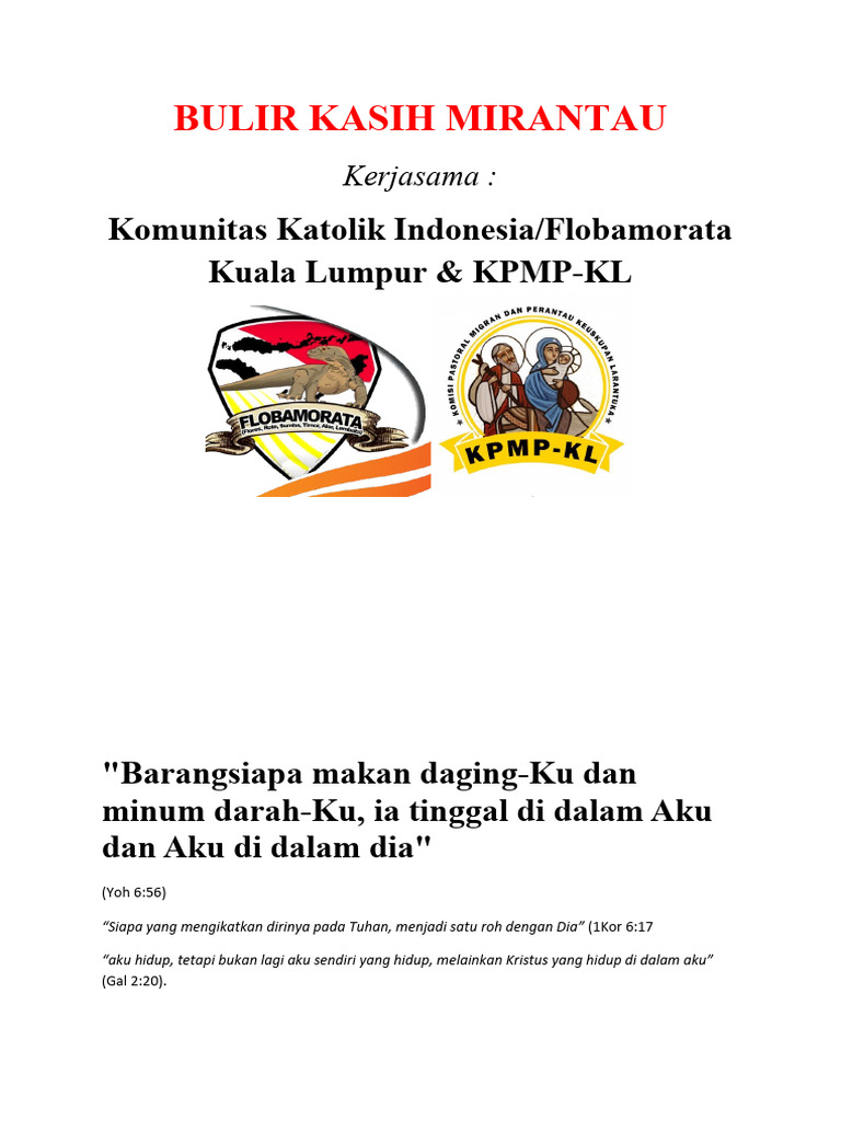 Bulir Kasih Mirantau | PDF