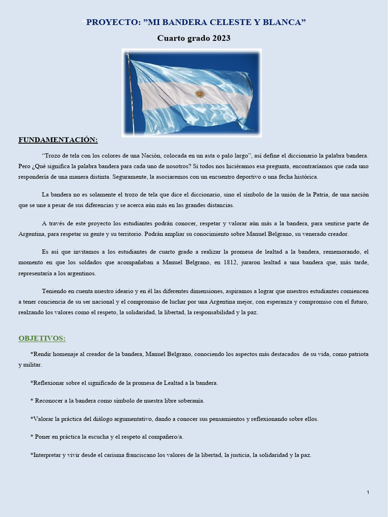 3 Propuesta Proyecto de La BANDERA (L) | PDF