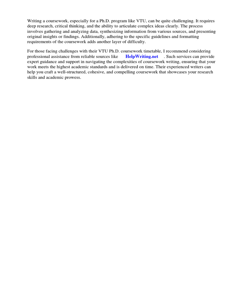 Vtu PHD Coursework Timetable | PDF | Doctor Of Philosophy | Mobile App