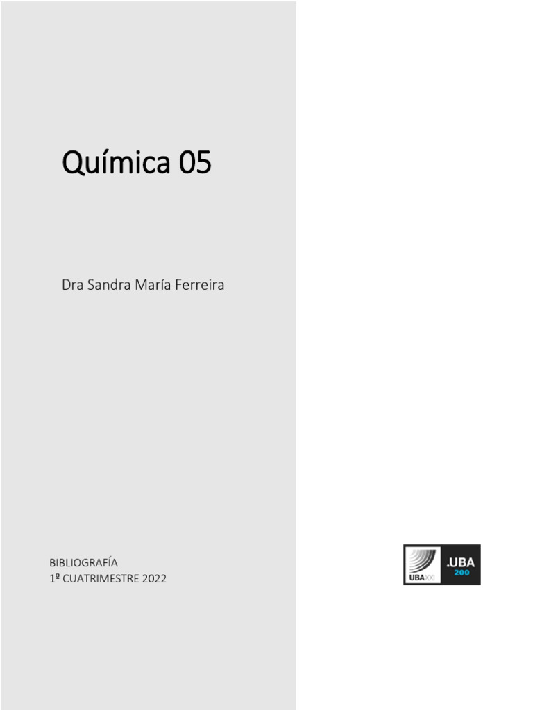 Química 05 - Bibliografia 1C22 | PDF