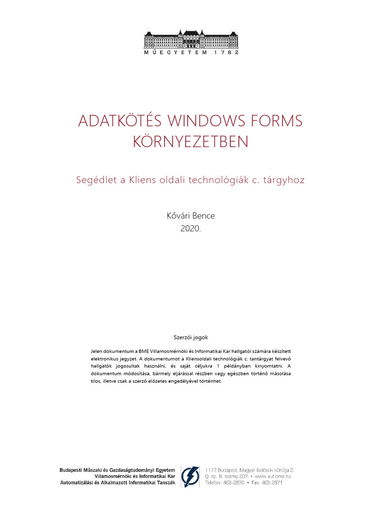 01 - WinForms Adatkötés | PDF