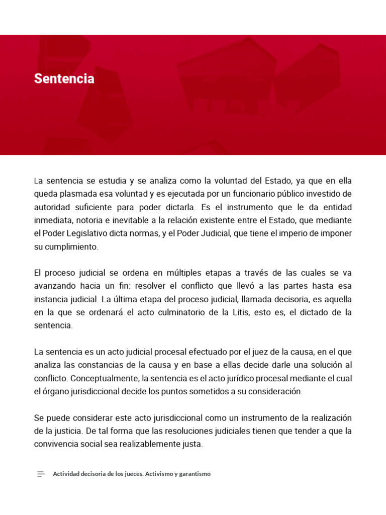 Activismo y Garantismo Judicial | PDF | Sentencia (ley) | Juez