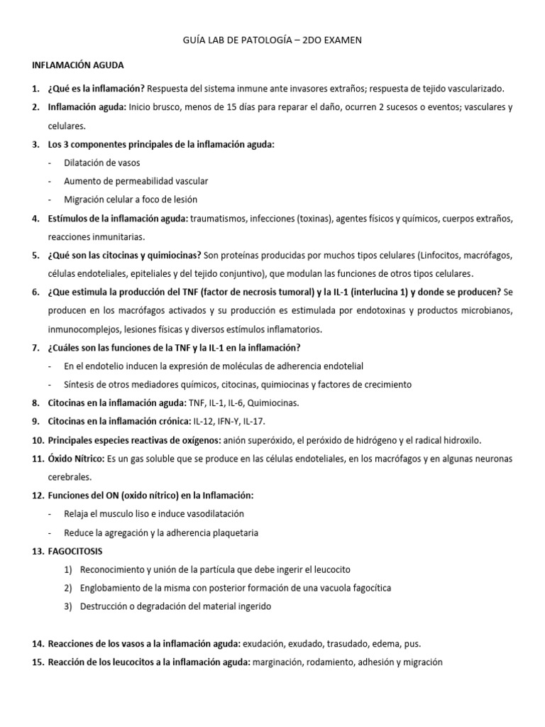 Guía Lab de Pato | PDF | Inflamación | Citocina