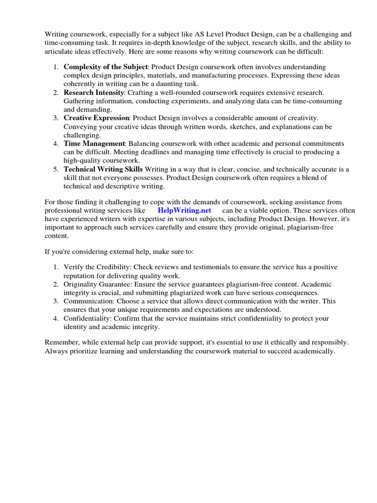 As Level Product Design Coursework Help | PDF | Usability