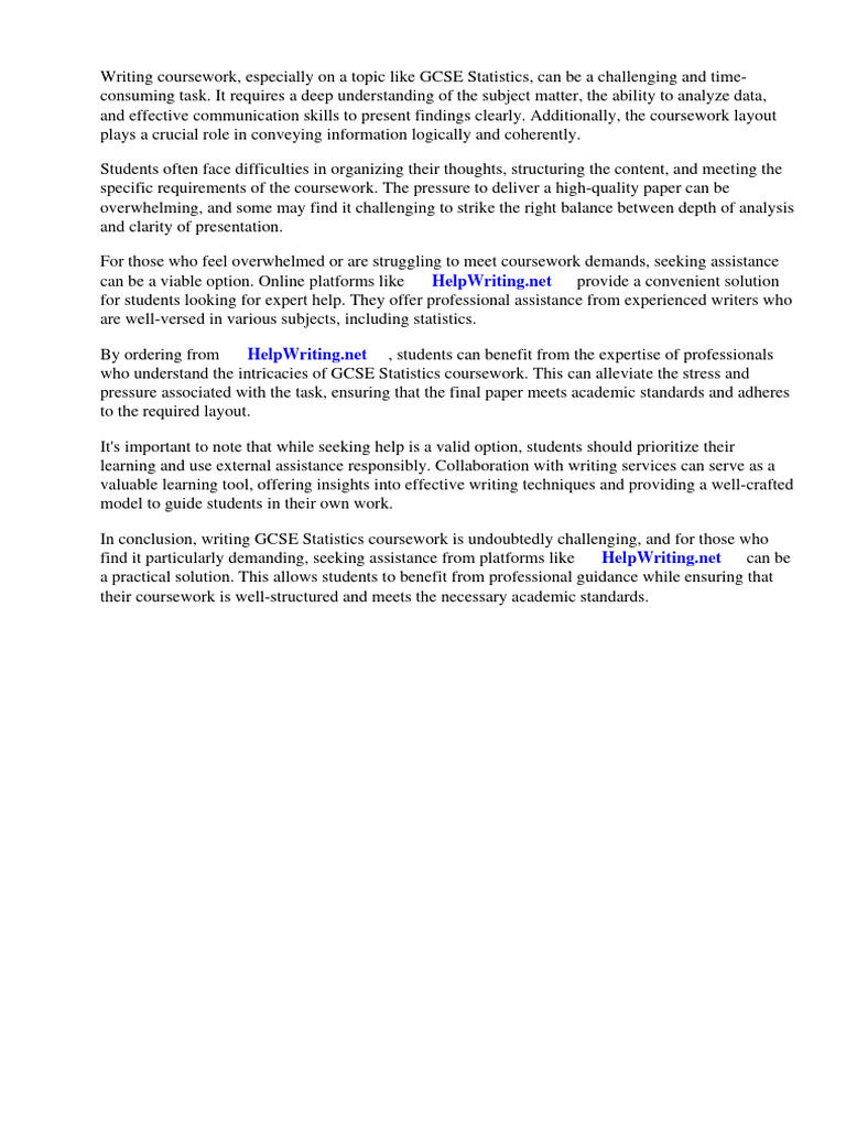 Gcse Statistics Coursework Layout | PDF | Statistics | Sampling (Statistics)