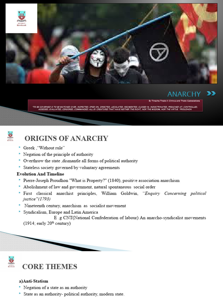 Anarchy Presentation | PDF | Anarchism | Individualism