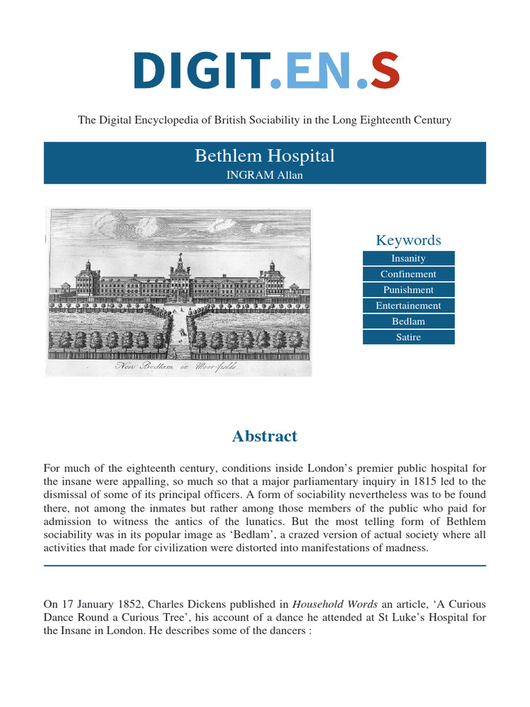 Bethlem Hospital | PDF