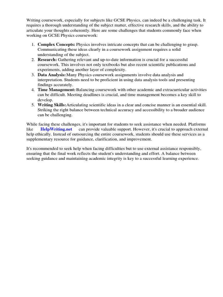 Gcse Physics Coursework 2015 | PDF