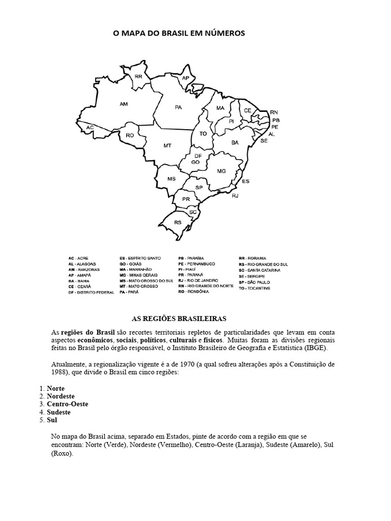 Mapa do Brasil e Suas Regiões | PDF | Ciências Sociais