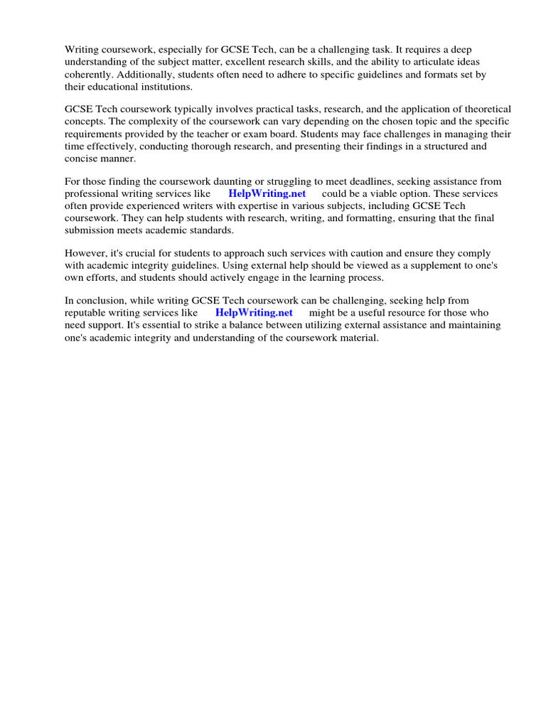 Gcse Tech Coursework | PDF