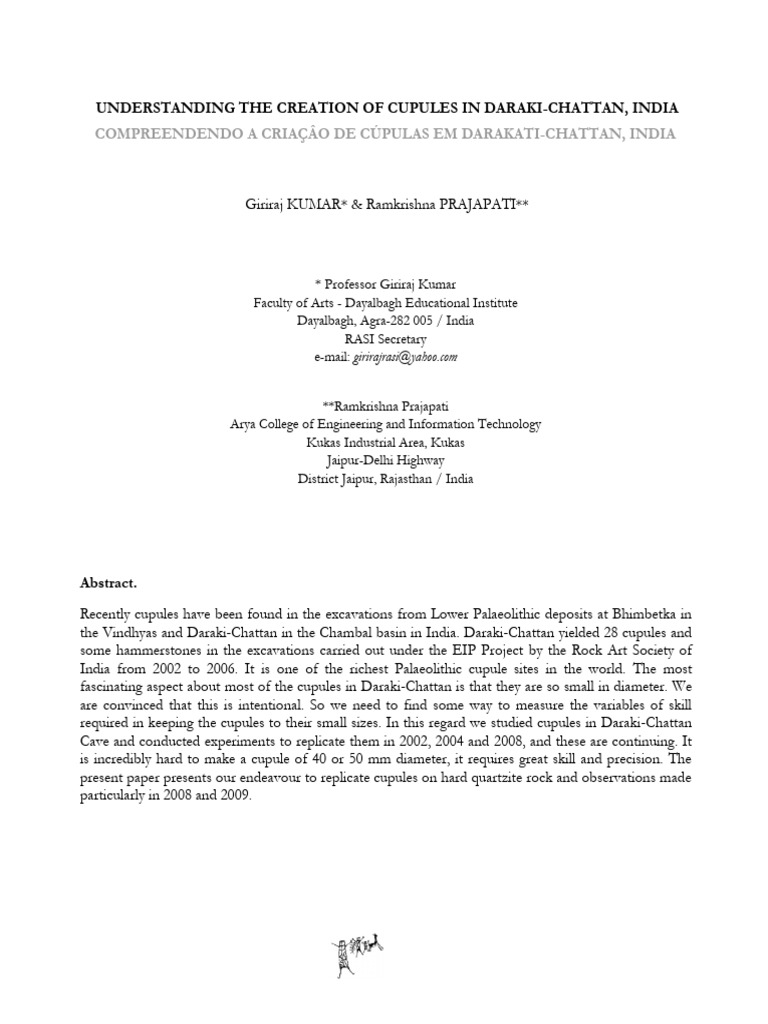 Kumar-Understanding The Creation of Cupules in Daraki-Chattan India ...