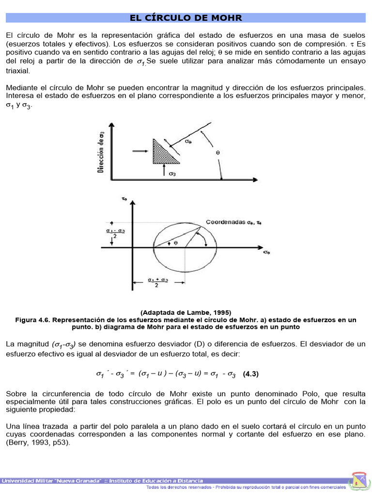 Círculo de Mohr | PDF | Mecánica | Geometría