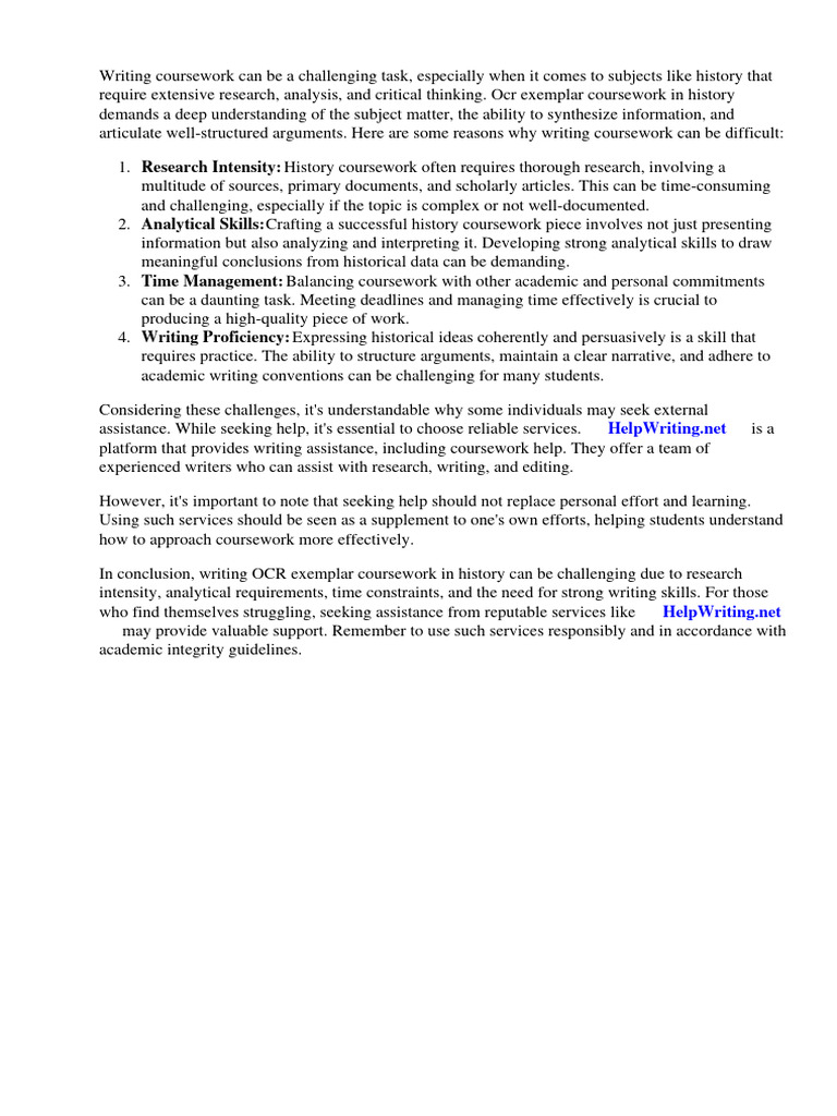 Ocr Exemplar Coursework History | PDF | Saddam Hussein | Iraq Ocr Exemplar Coursework History | PDF | Saddam Hussein | Iraq