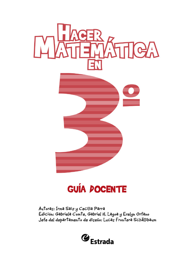 Guía de 3er Grado Hacer Matemática 2011 | PDF | Enseñando | Conocimiento
