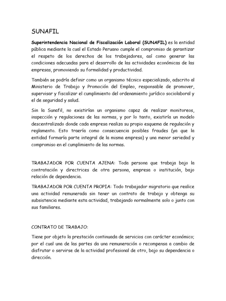 SUNAFIL | PDF | Derecho laboral | Salario