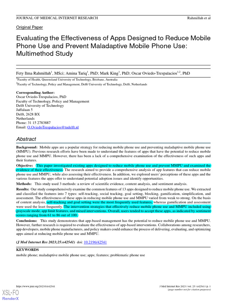 Rahmillah, Tariq, King Et Al. (2023) Evaluating - . - Apps - . - To ...