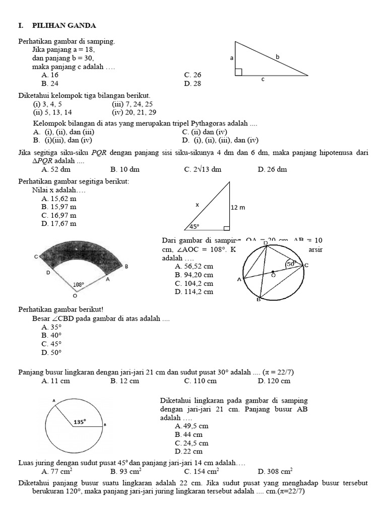 Soal-Soal PTS Kelas 8 SMP | PDF | Metode & Bahan Ajar