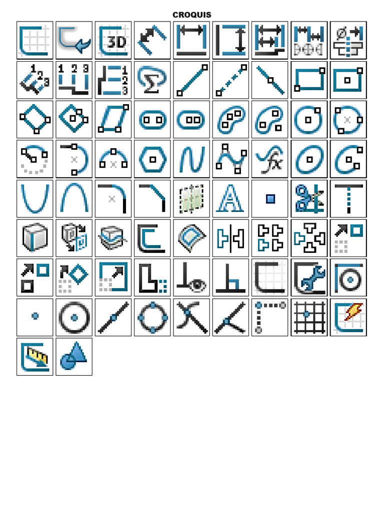 Iconos SolidWorks - Croquis y Operaciones - 2cm | PDF
