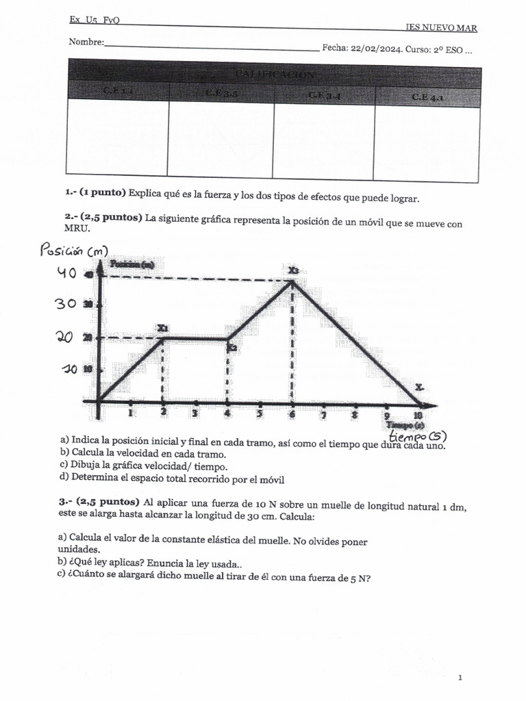 Ex - U5 - 2º Eso | PDF