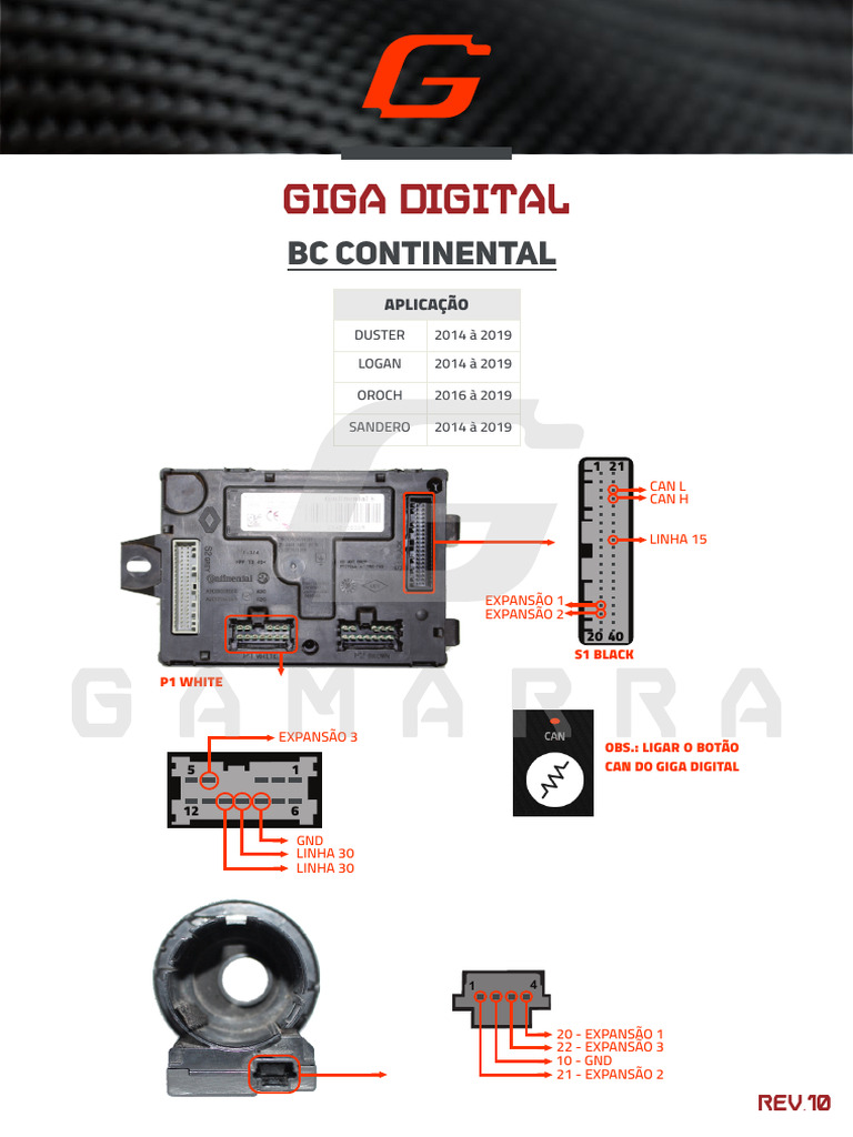 Pinout BCM Continental Duster 2014-2019 | PDF