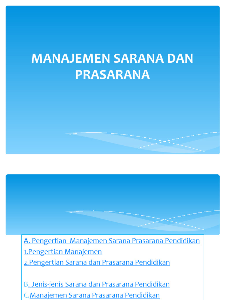 Manajemen Sarana Dan Prasarana | PDF | Karier & Perkembangan | Seni