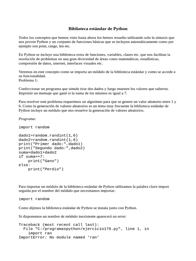 Python 3 Bis | Descargar gratis PDF | Python (lenguaje de programación ... Python 3 Bis | Descargar gratis PDF | Python (lenguaje de programación ...