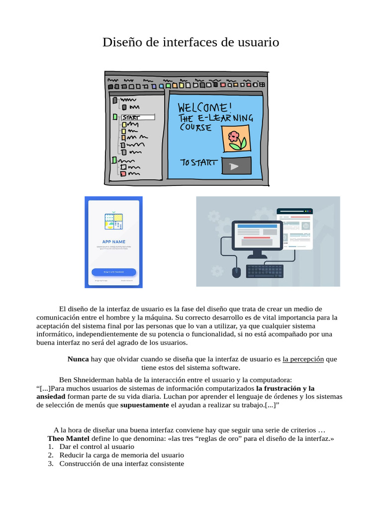 Diseño de Interfaces de Usuario | PDF | Interfaz de usuario | Usuario (informática)