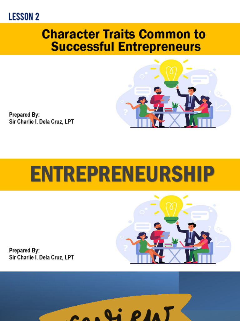 Entrepreneurship Lesson 2 | PDF | Entrepreneurship | Risk