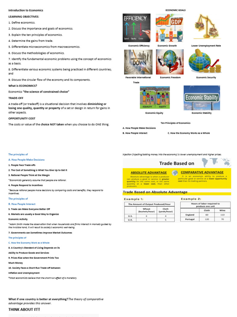 Introduction To Economics | PDF | Economics | Macroeconomics