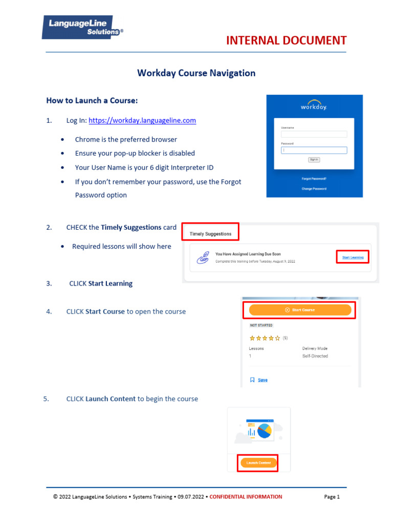 Workday Course Navigation Interpreters | PDF