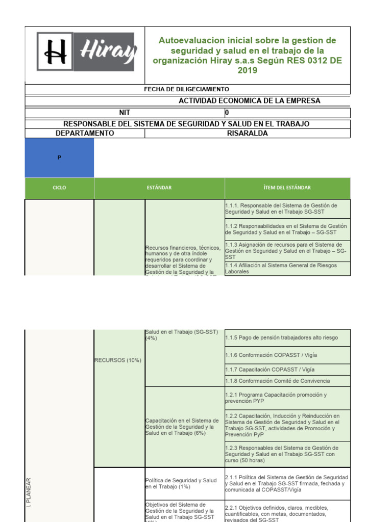 Autoevaluacion de Estandares Minimos Hiray | PDF | Business | Outsourcing Autoevaluacion de Estandares Minimos Hiray | PDF | Business | Outsourcing