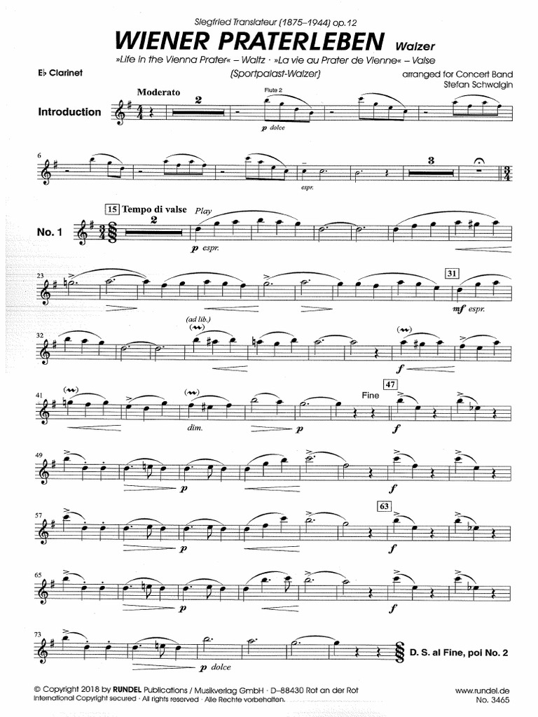 Wiener Praterleben - Klarnet | PDF