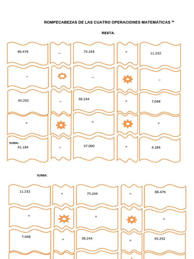 Rompecabezas de Las Cuatro Operaciones Matemáticas 24 | Descargar ...