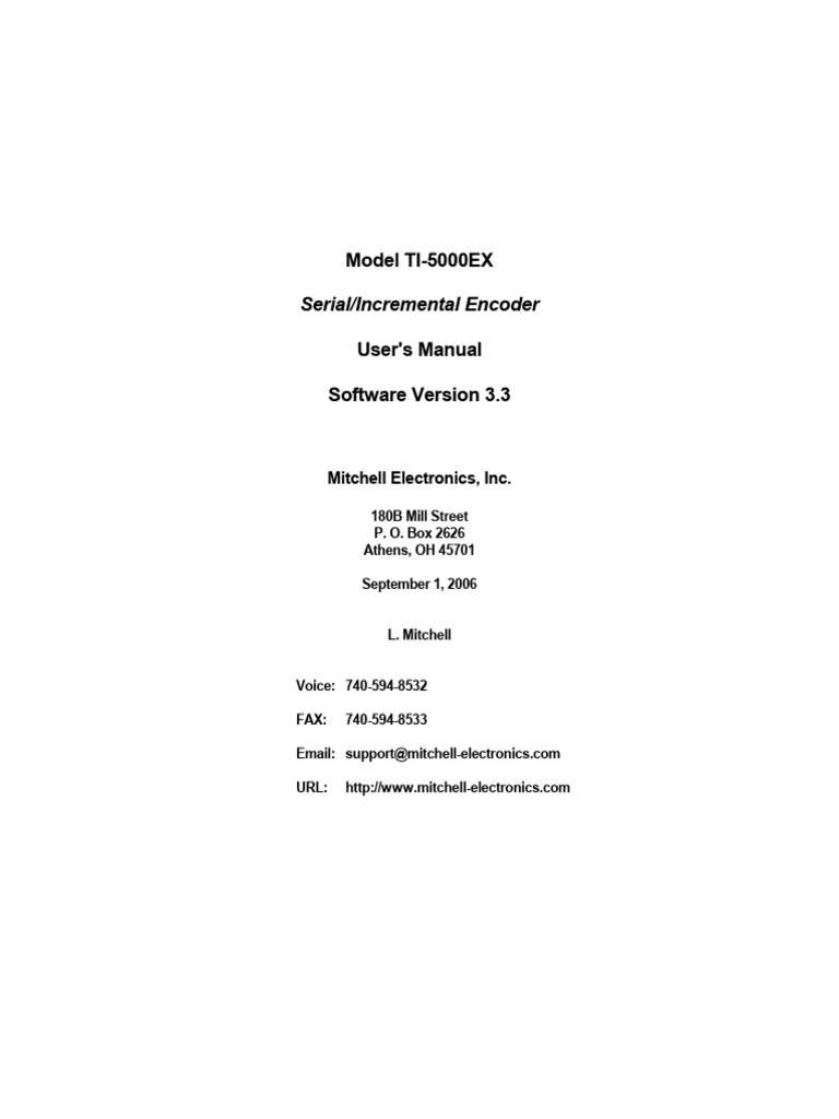 TI5000 EXManual | PDF | Electronics | Computer Science