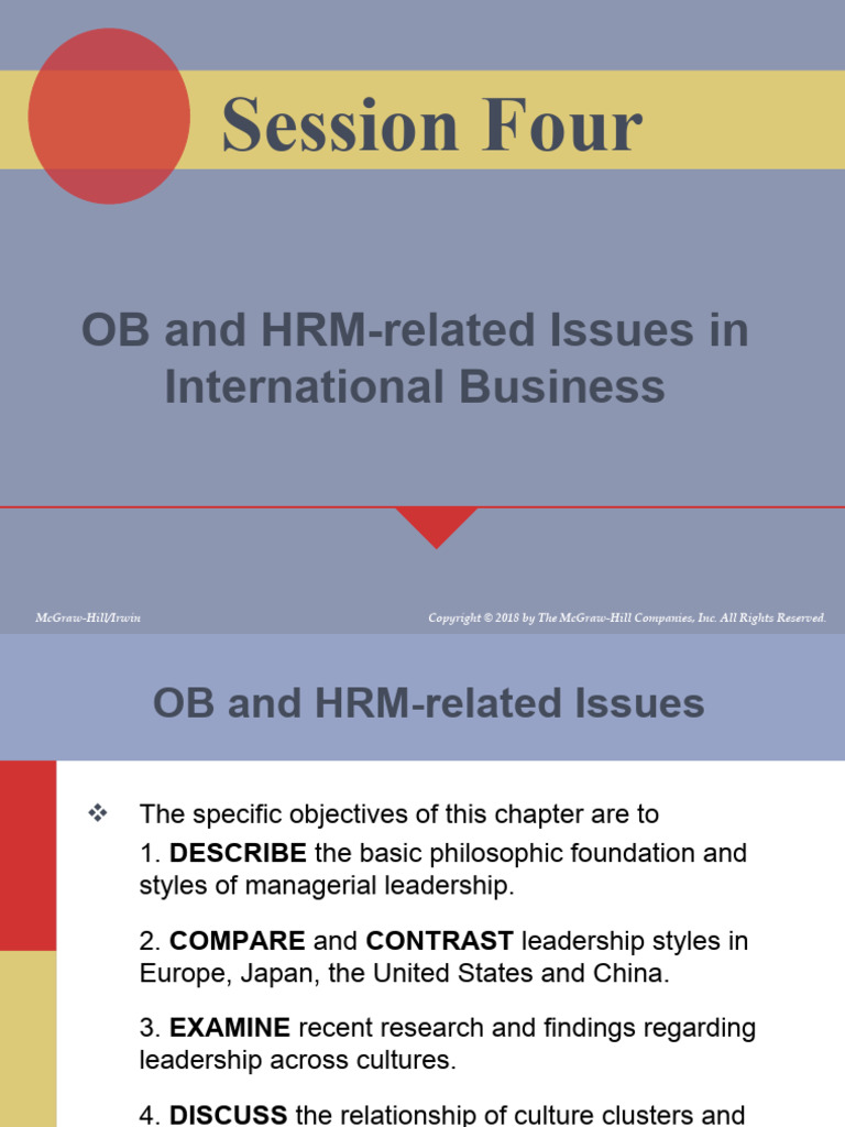 Section 4-OB and HRM-Related Issues in International Business | PDF ...