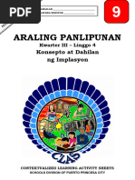 Ap9 q3 W3-Implasyon LP 3-13-2023 | PDF