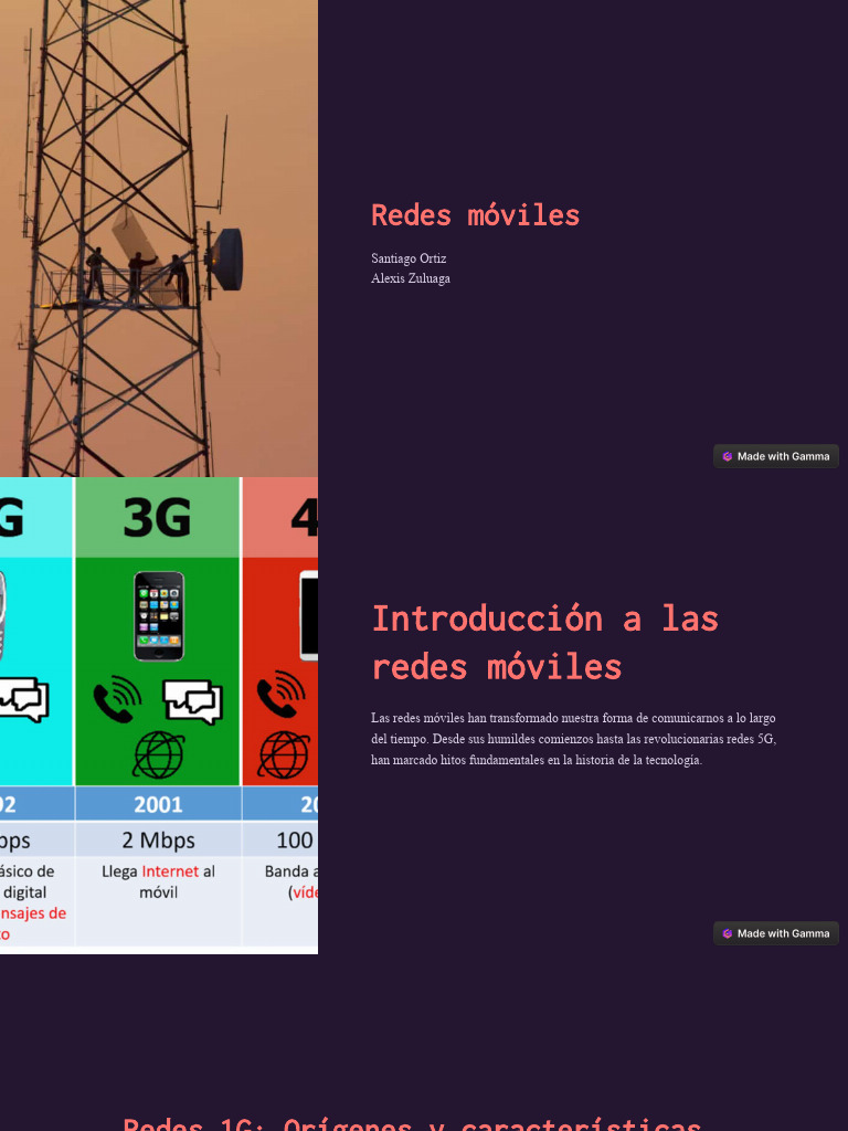 Tipos de Redes Móviles: Evolución y Características | PDF | Telefonía ...