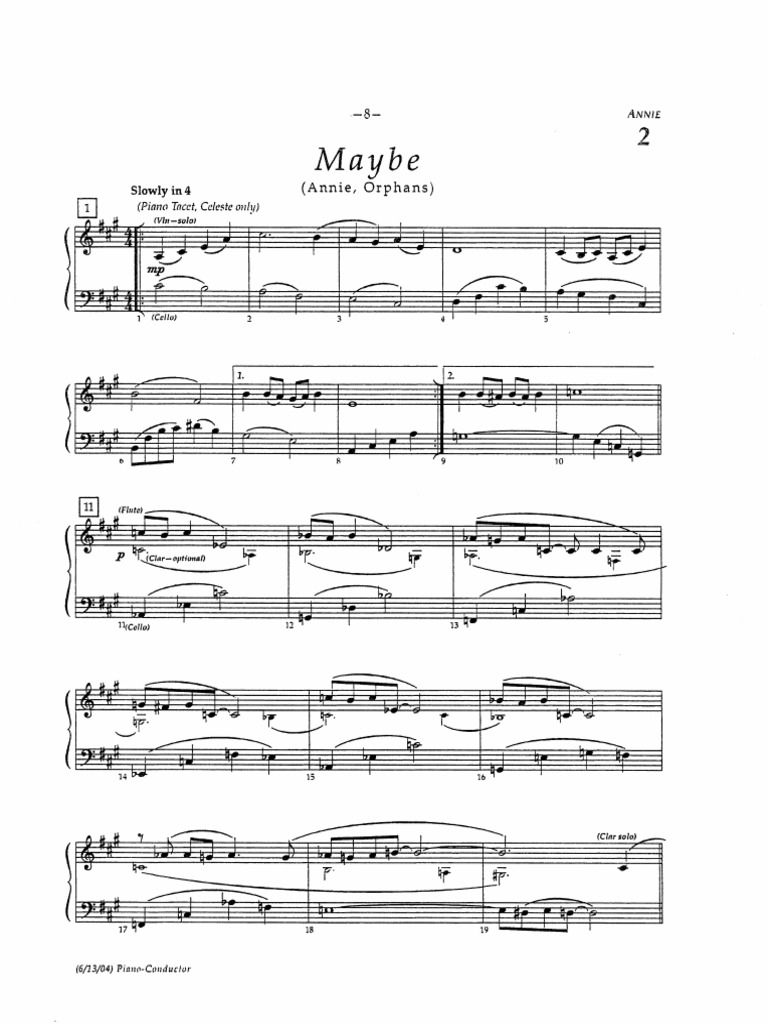 Maybe, Annie | PDF