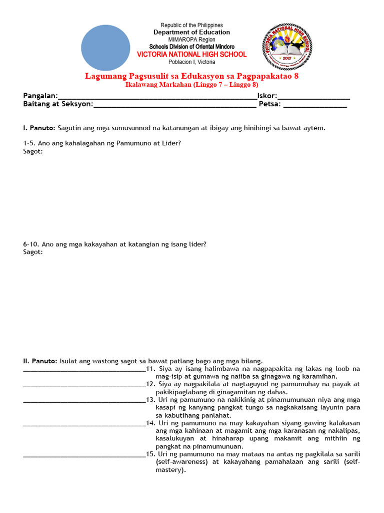Q2 Esp8 LP Week 78 | PDF