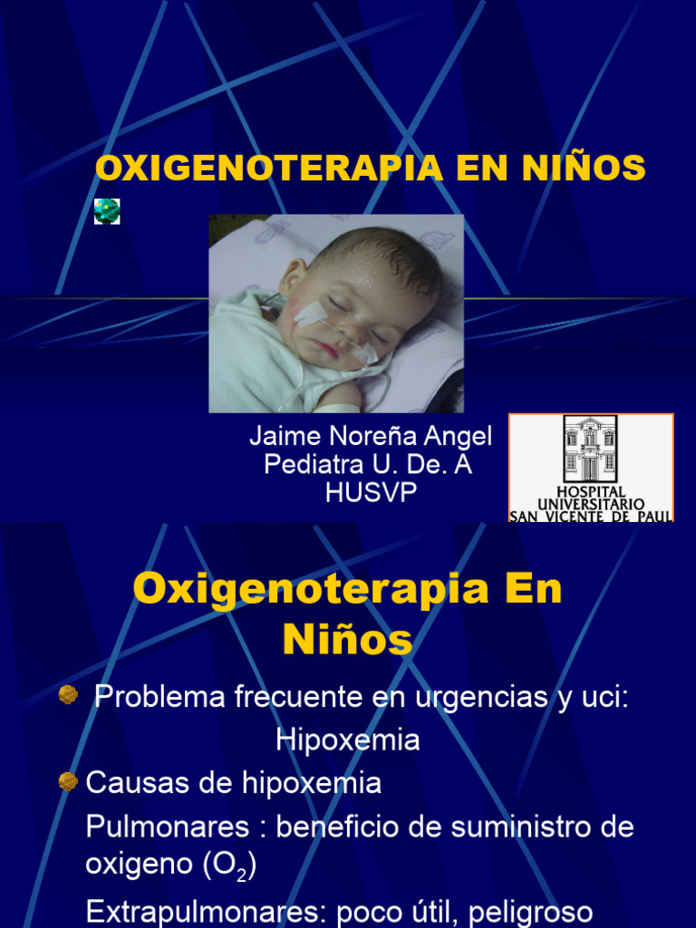 Oxigenoterapia | PDF | Oxígeno | Sistema respiratorio