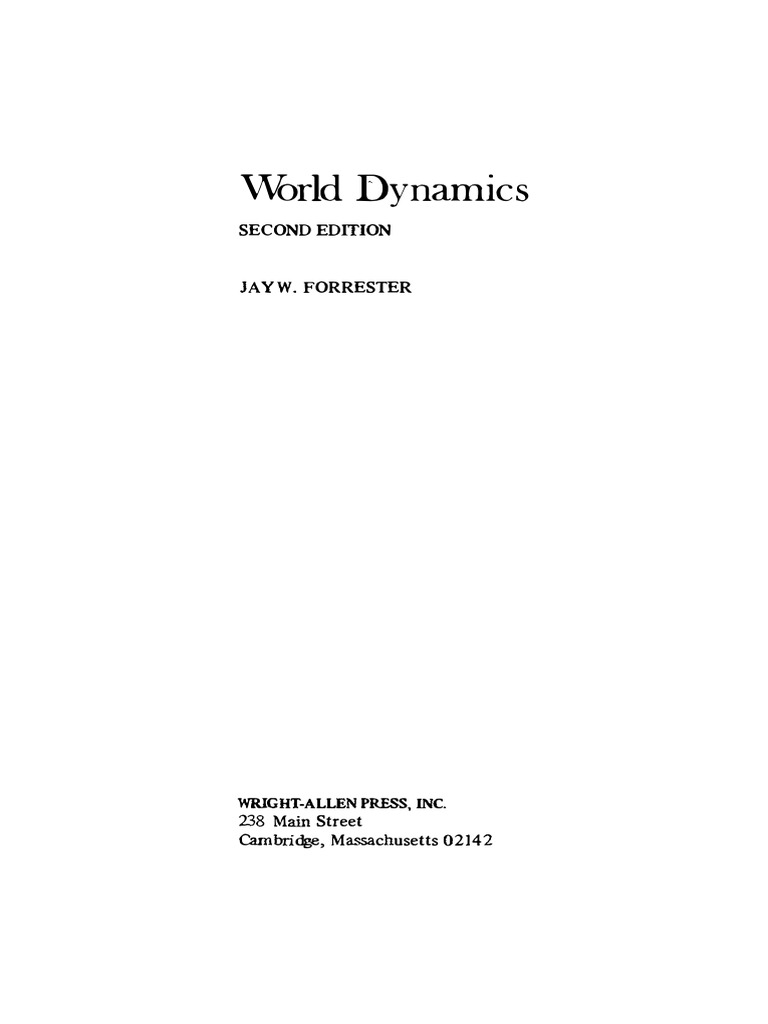 Jay W. Forrester - World Dynamics (Second Edition) | PDF | Economic ...
